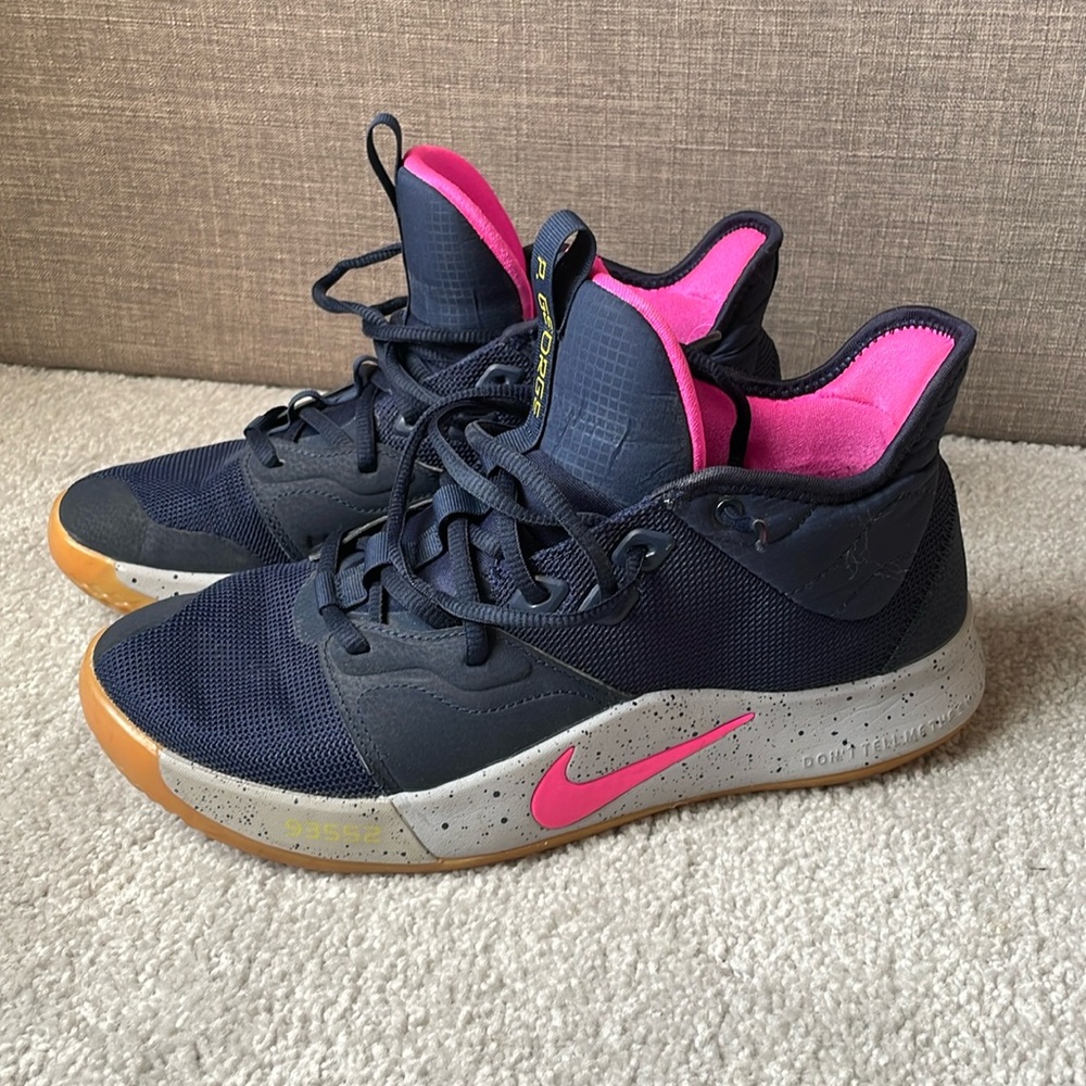 Nike Pg 3 "Obsidian/Pink Blast" Men's Basketball Shoe - Gem